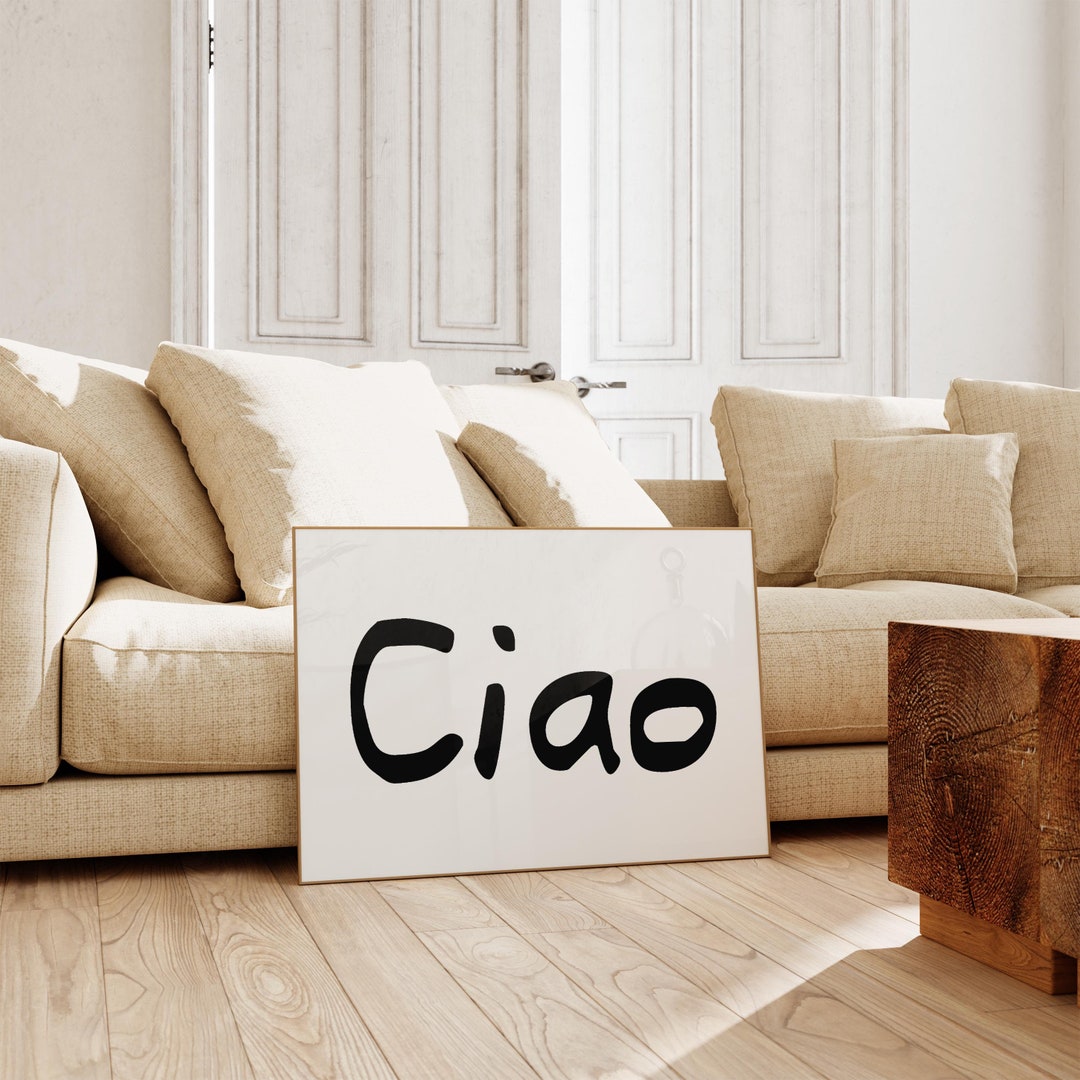 Ciao Wall Art, Typography Poster, Minimalist Print, Trendy Aesthetic ...