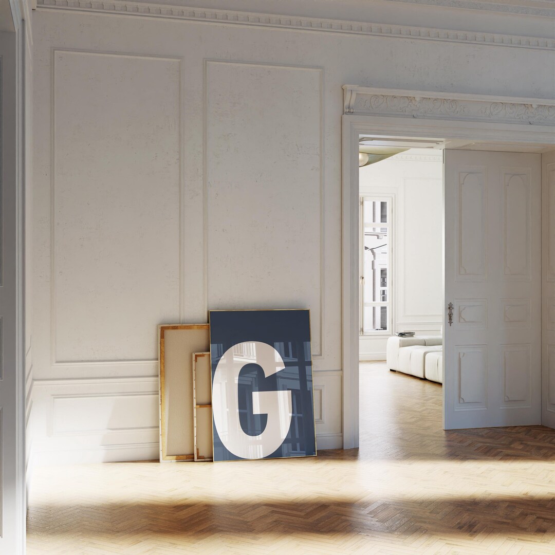 Navy Blue Letter G Print Alphabet Poster Digital Download Printable ...