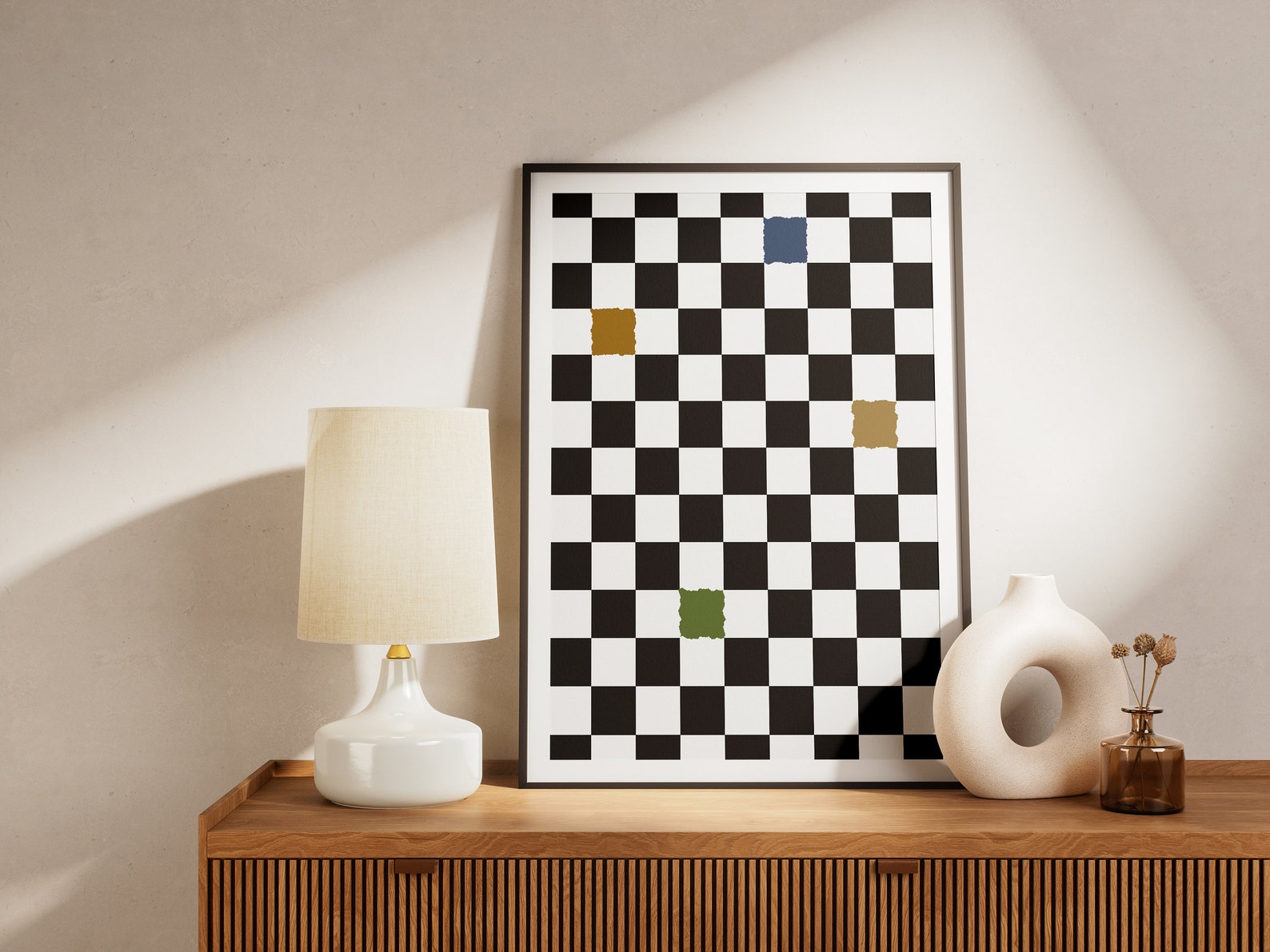 Checker Poster Trendy Digital Prints Checkered Wall Art Funky Poster ...