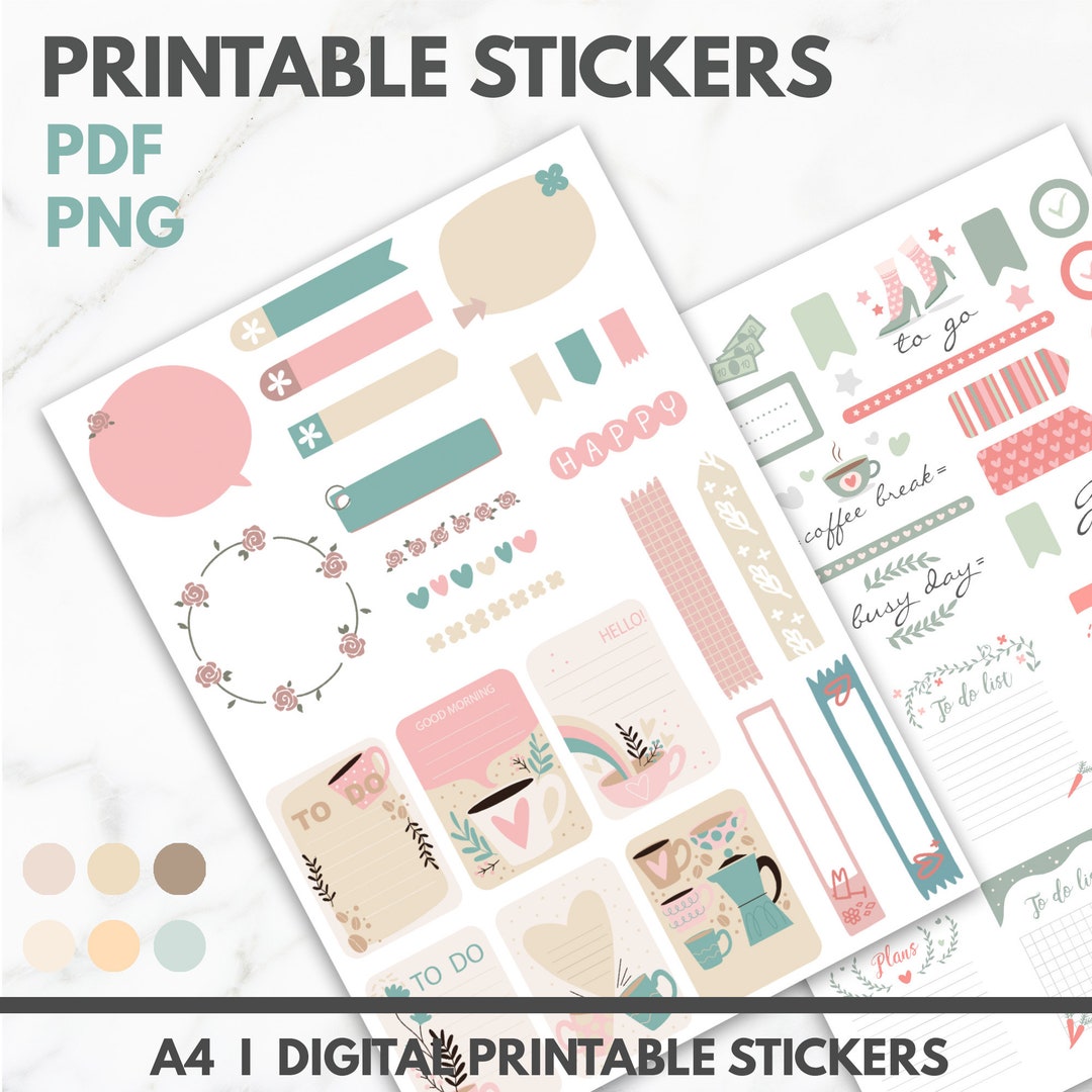 Happy Planner Printable Stickers, Daily Stickers, To Do List Stickers ...