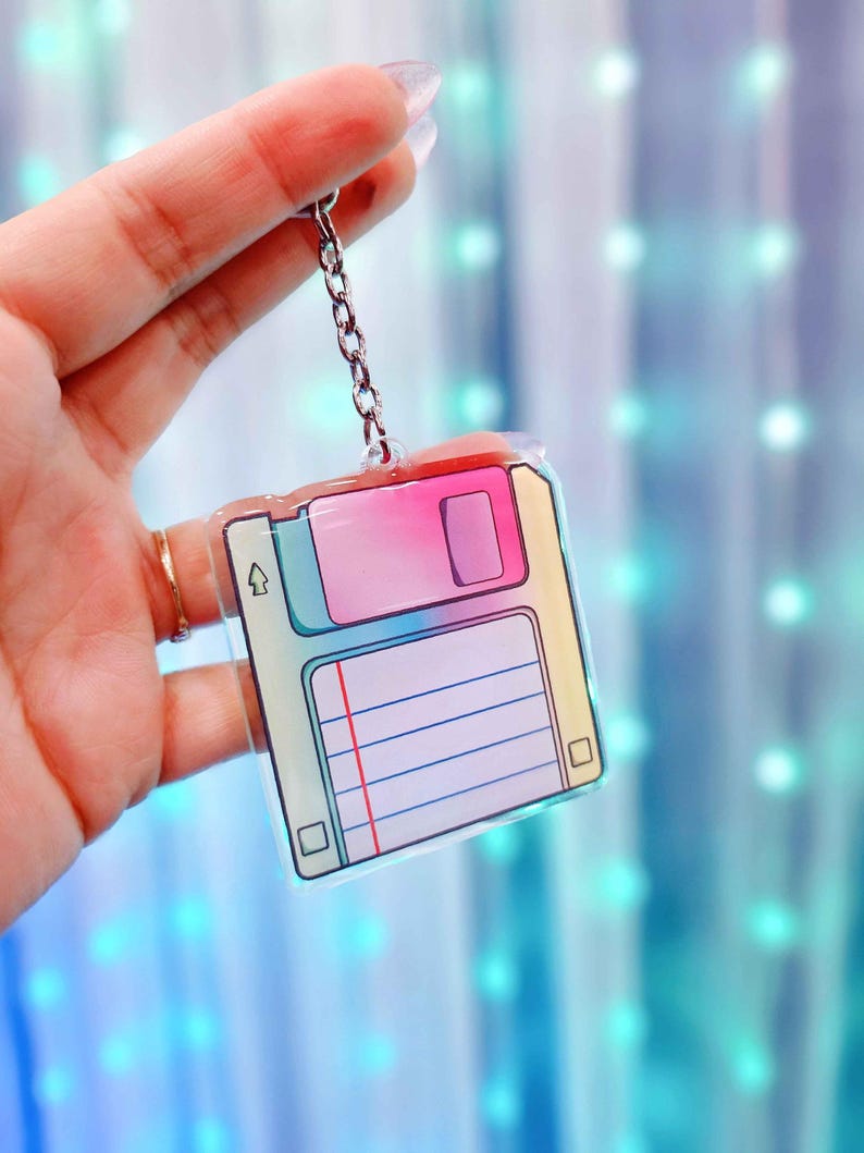 Floppy Disk Charm Keychain Vaporwave Windows 95 Nostalgia Millennial ...