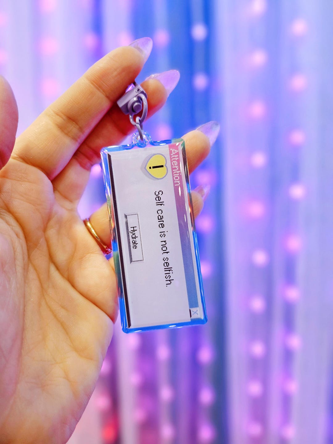 Self-care Charm Keychain Vaporwave Windows 95 Nostalgia Millennial ...