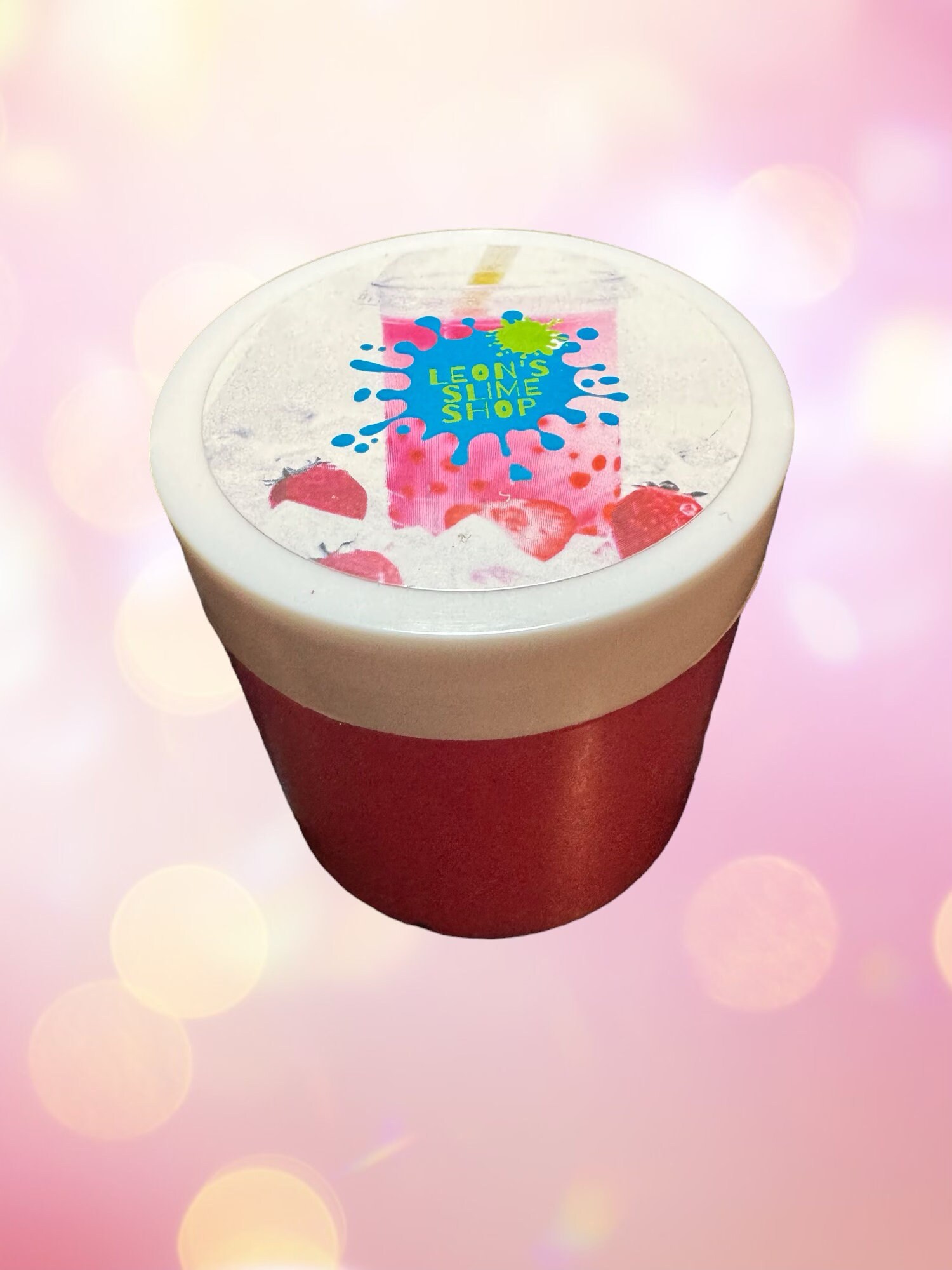 Strawberry Boba Slime Boba Tea Charm Cheap Slime - Etsy