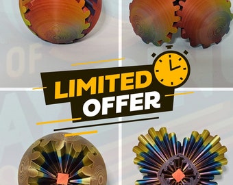 3D Printed Amazing Gift the Giant Fidget Gear Ball Perfect Fidget Gear ...