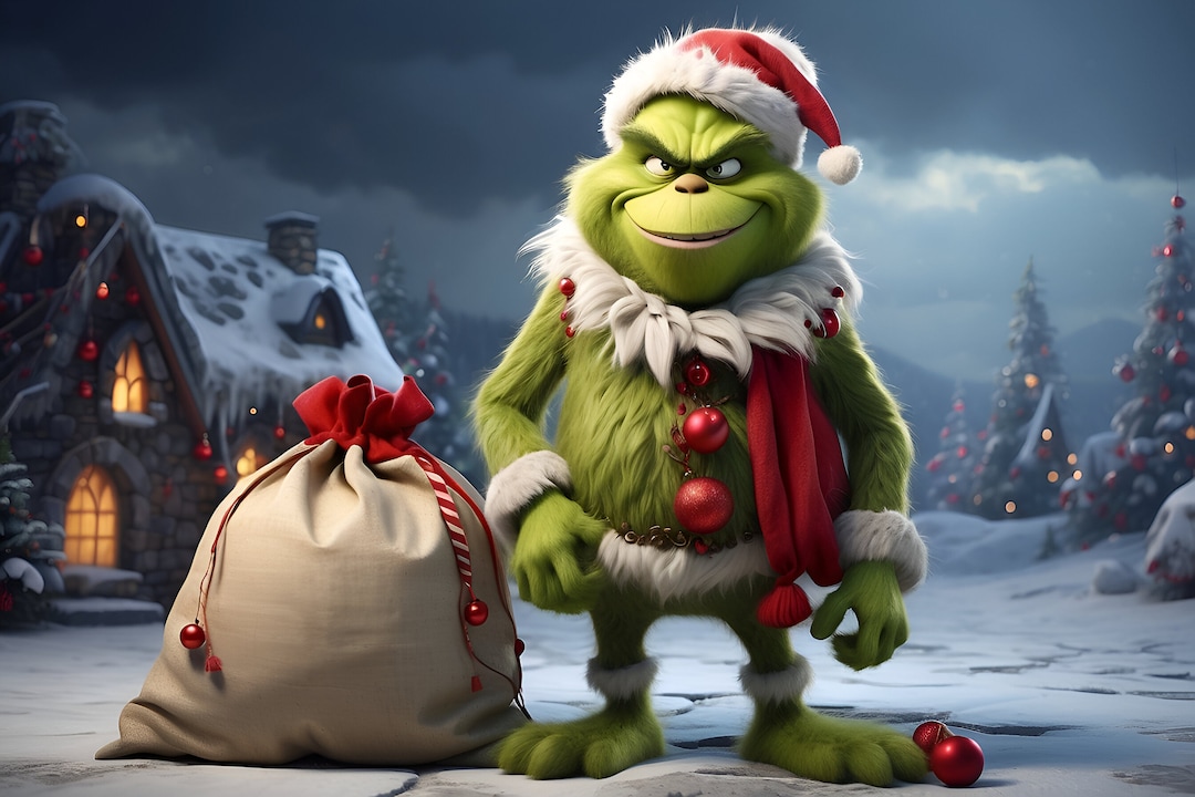 Qty 2 - Christmas, Grinch, Holiday Scene - Etsy