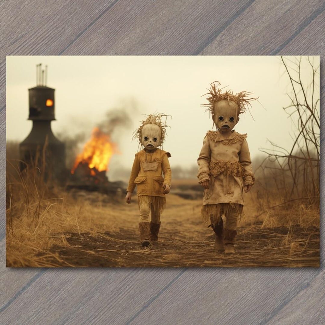Weird Masks Cult Postcard: Strange Creepy Vibe Art - 4x6 Glossy Photo ...