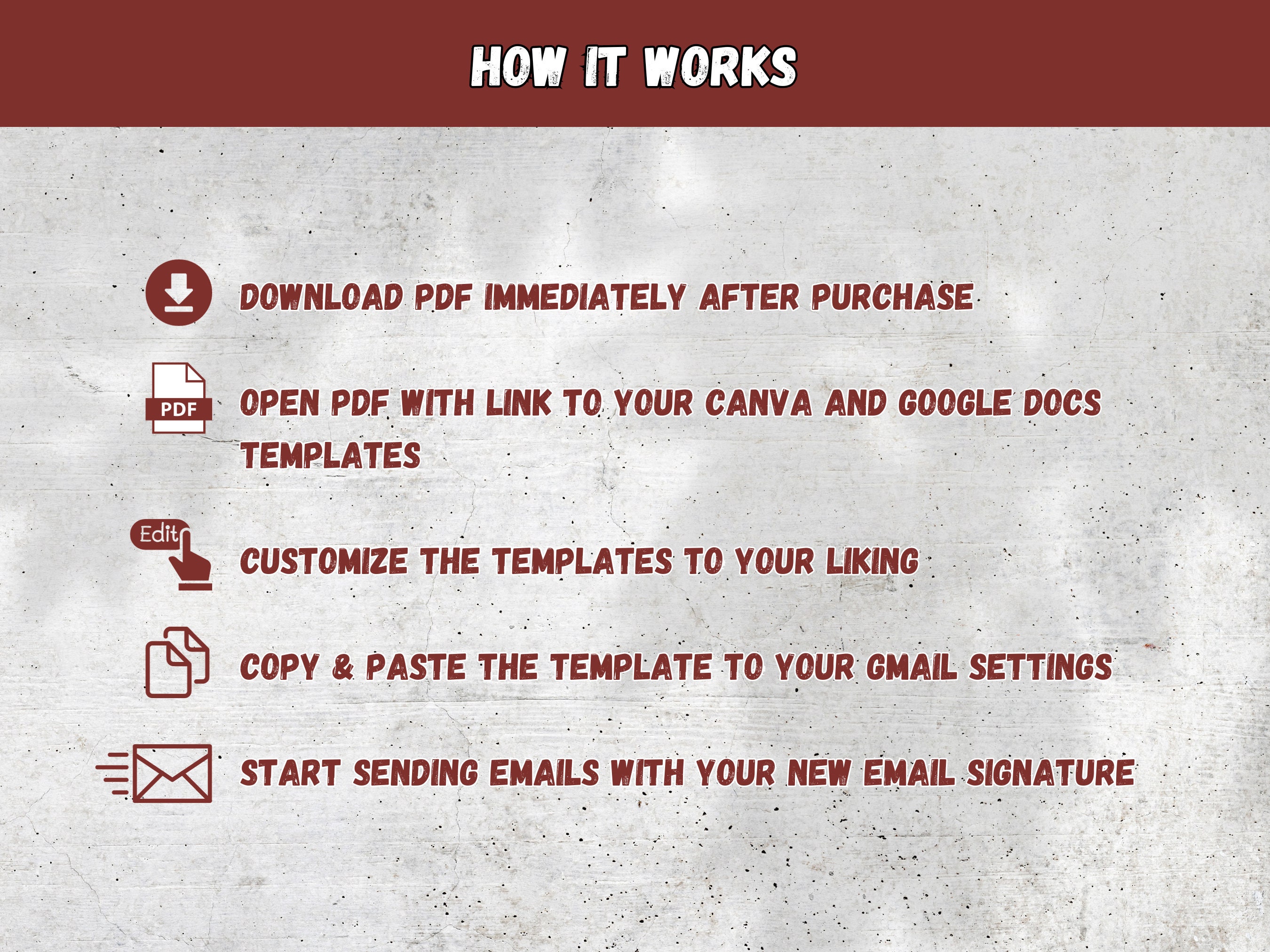 Editable Email Signature Template for Gmail Google Docs - Etsy