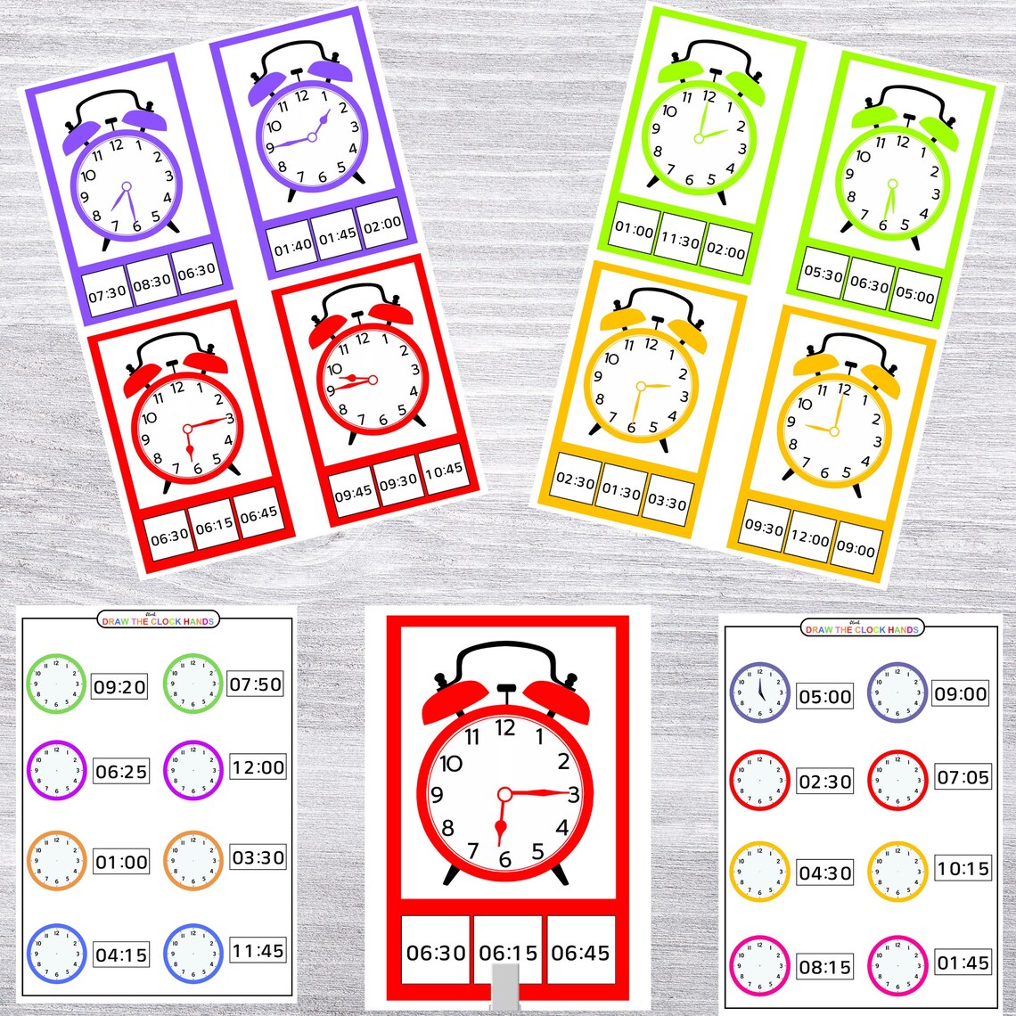 Learning Clock Kid Activity Diy Clock for Kid Montessori Toddler Kids ...