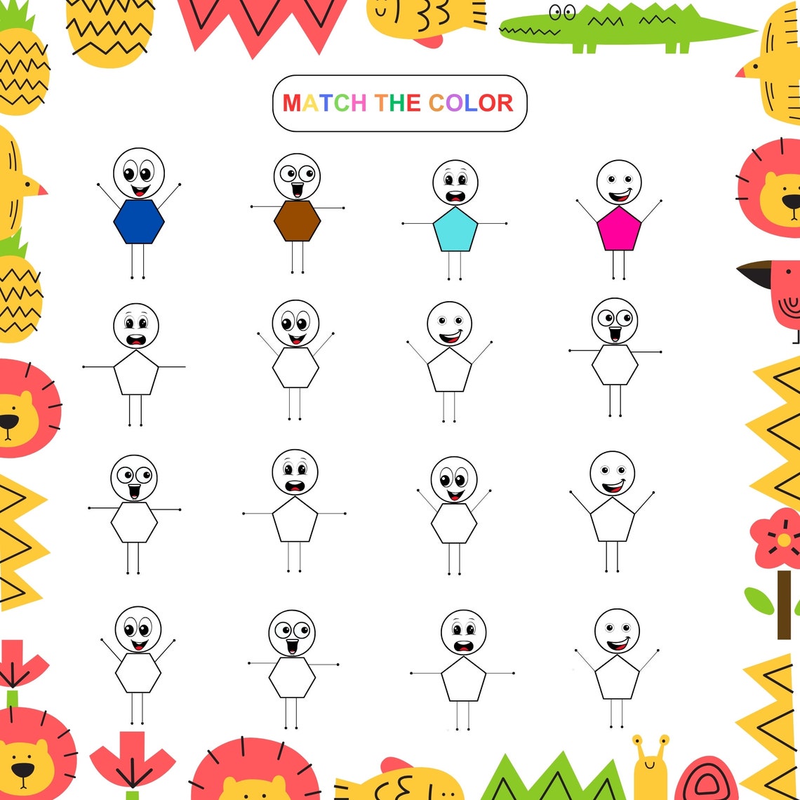 Color Matching Color Activity Learning Colors Preschool Printable ...