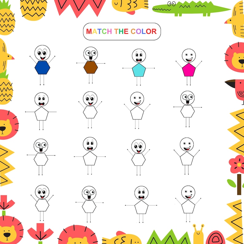 Color Matching Color Activity Learning Colors Preschool Printable ...