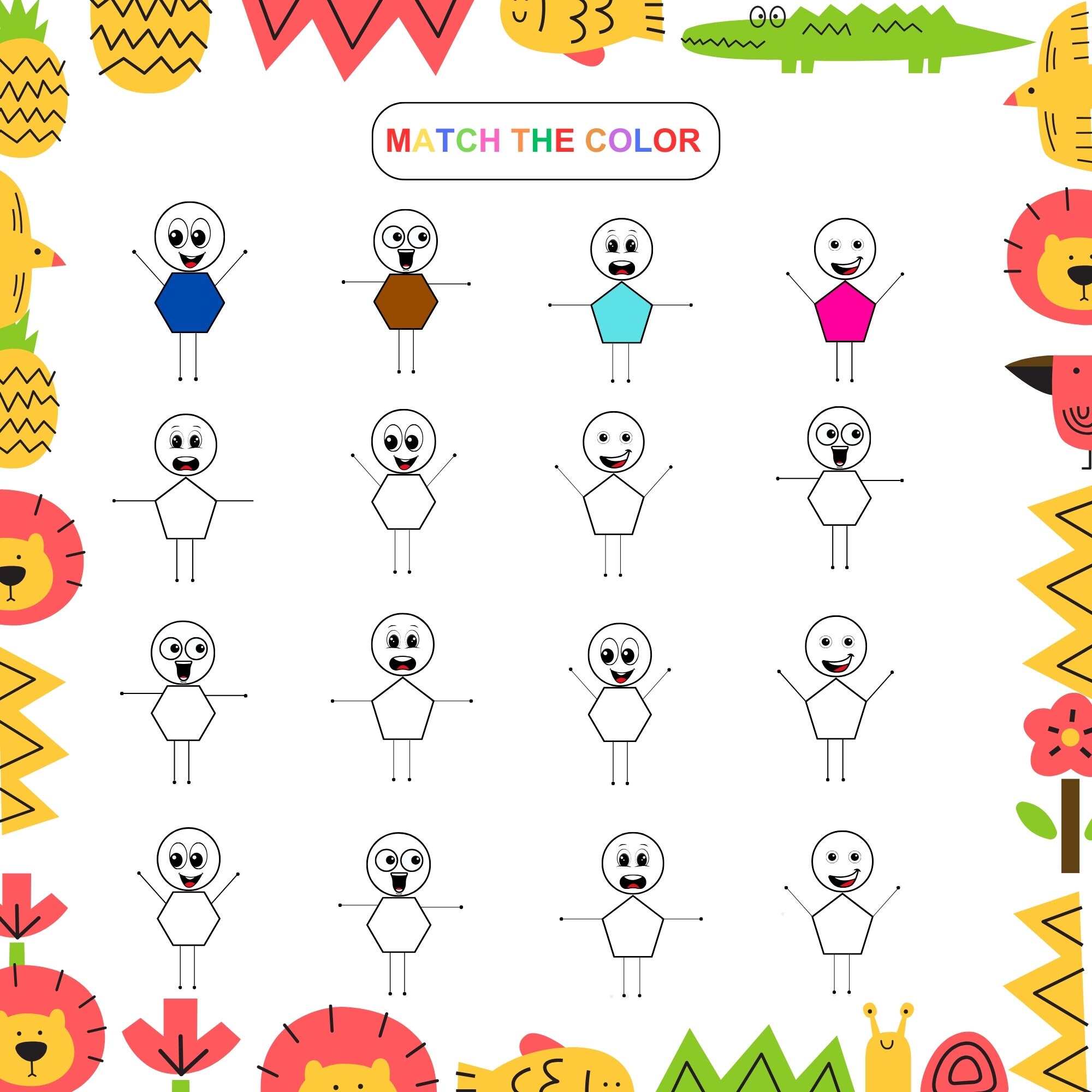 Color Matching Color Activity Learning Colors Preschool Printable ...