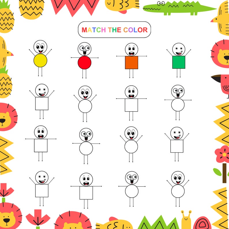 Color Matching Color Activity Learning Colors Preschool Printable ...