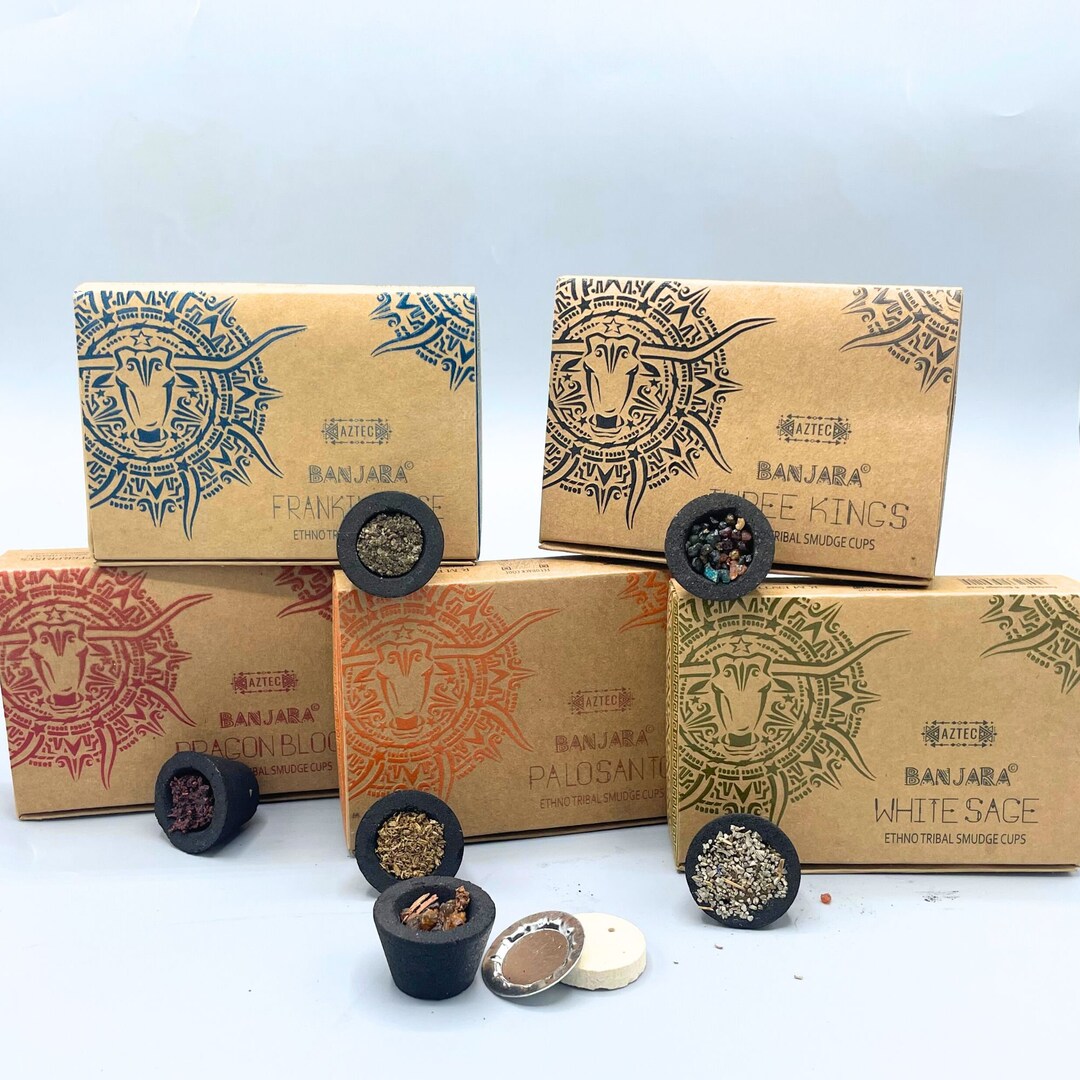 Banjara Ethno Tribal Smudge & Resin Cups Handmade Eco - Etsy