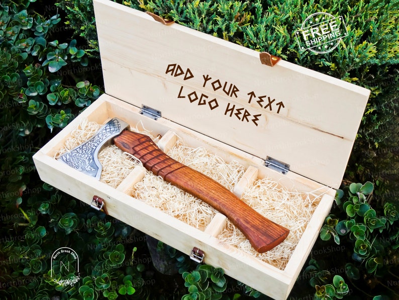 Custom Viking Dragon Axe, Renaissance Handmade Camping Axe, Birthday ...