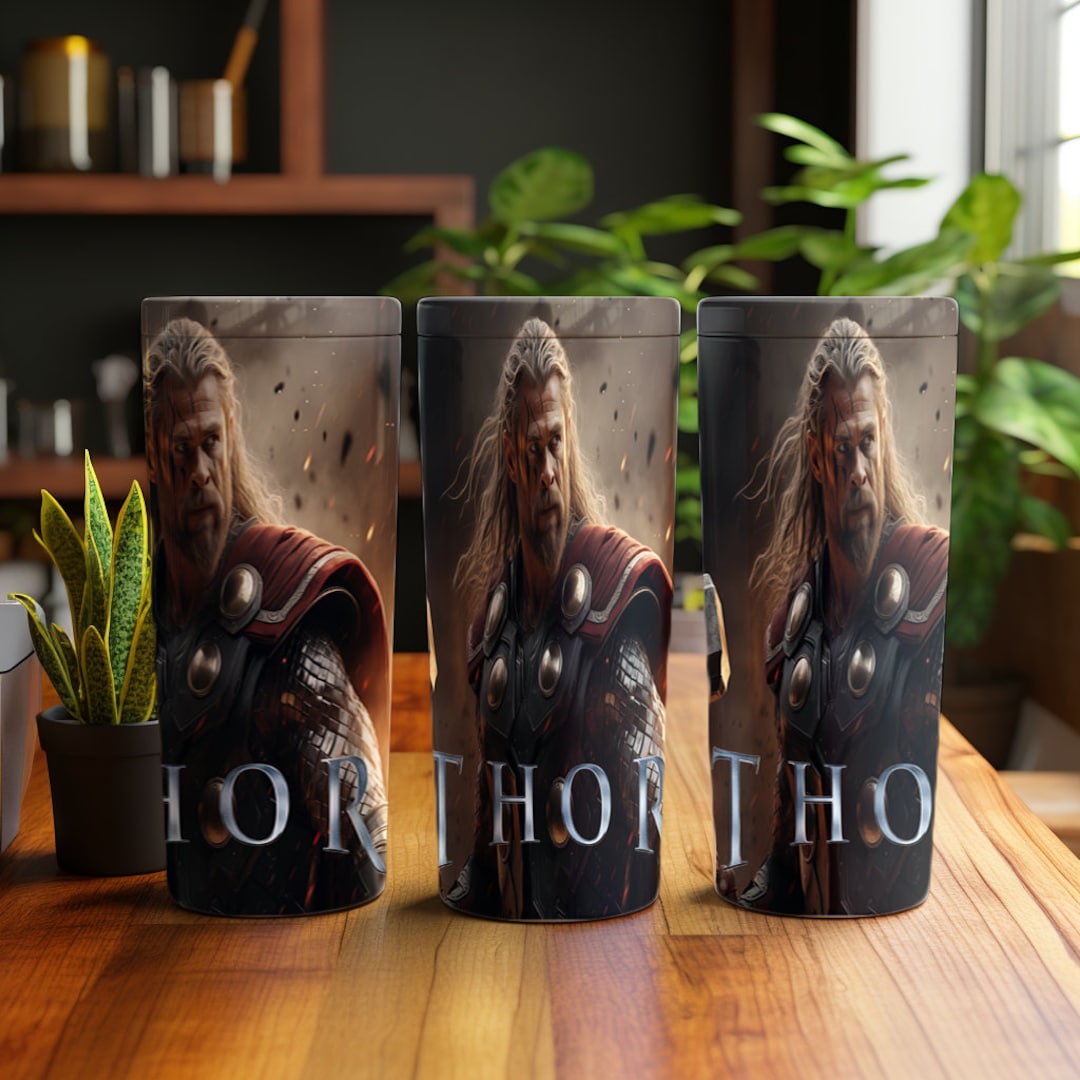 Thor, Superhero Tumbler Wrap, Sublimation, 20 Oz Skinny Tumbler ...