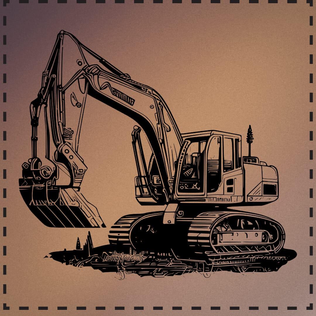 Iron-on Label, Label, Iron-on Image, Excavator, Set of 3 - Etsy