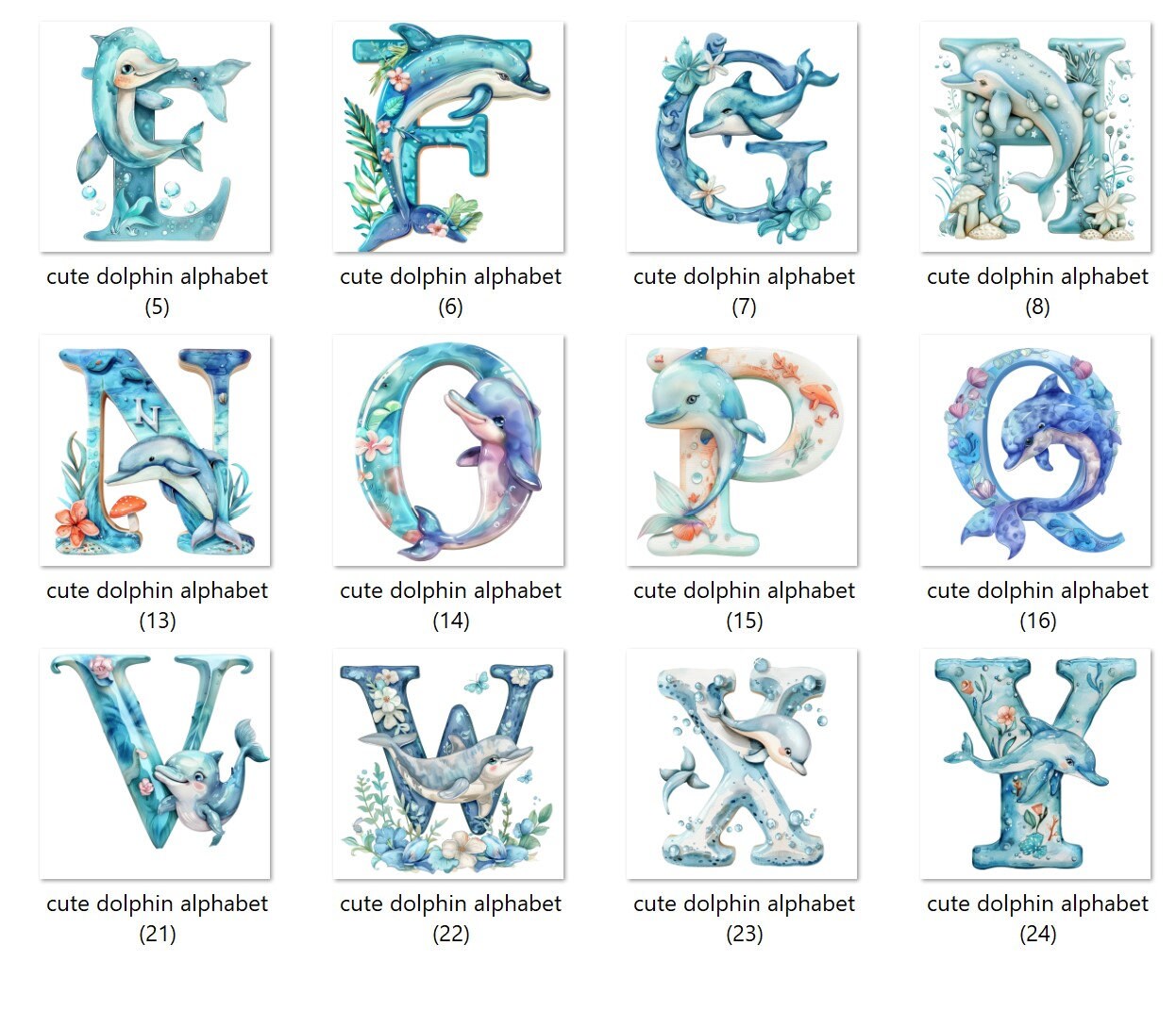Iron-on Image; Iron-on Motif, Alphabet, Dolphin, Letters - Etsy