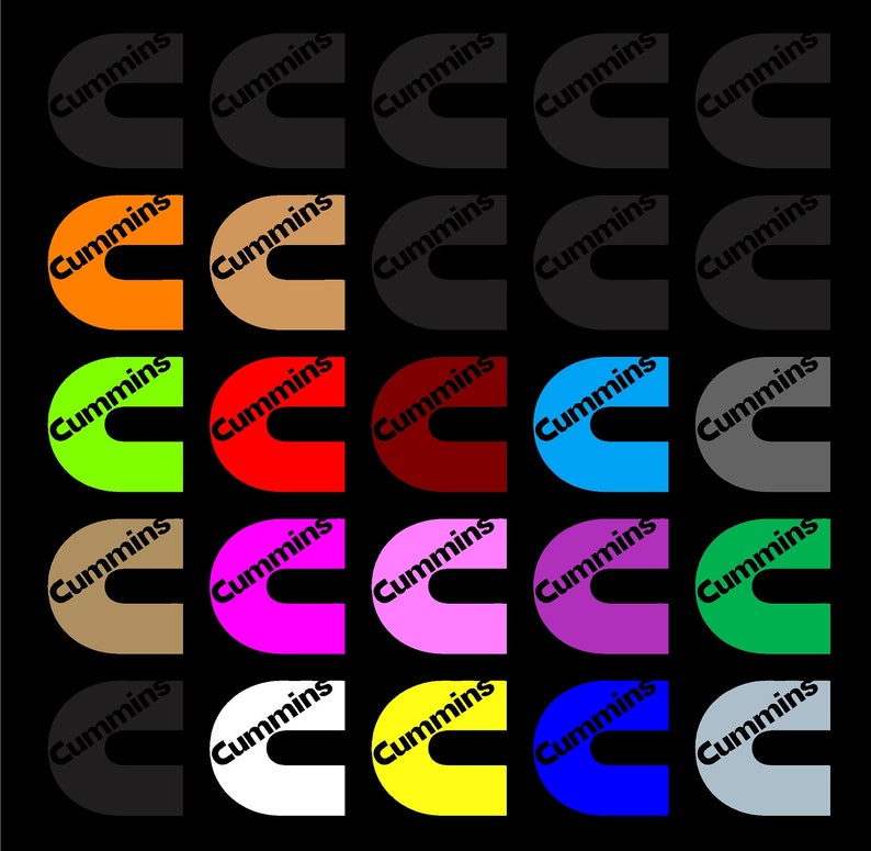 Cummins Logo Window Decal - Etsy