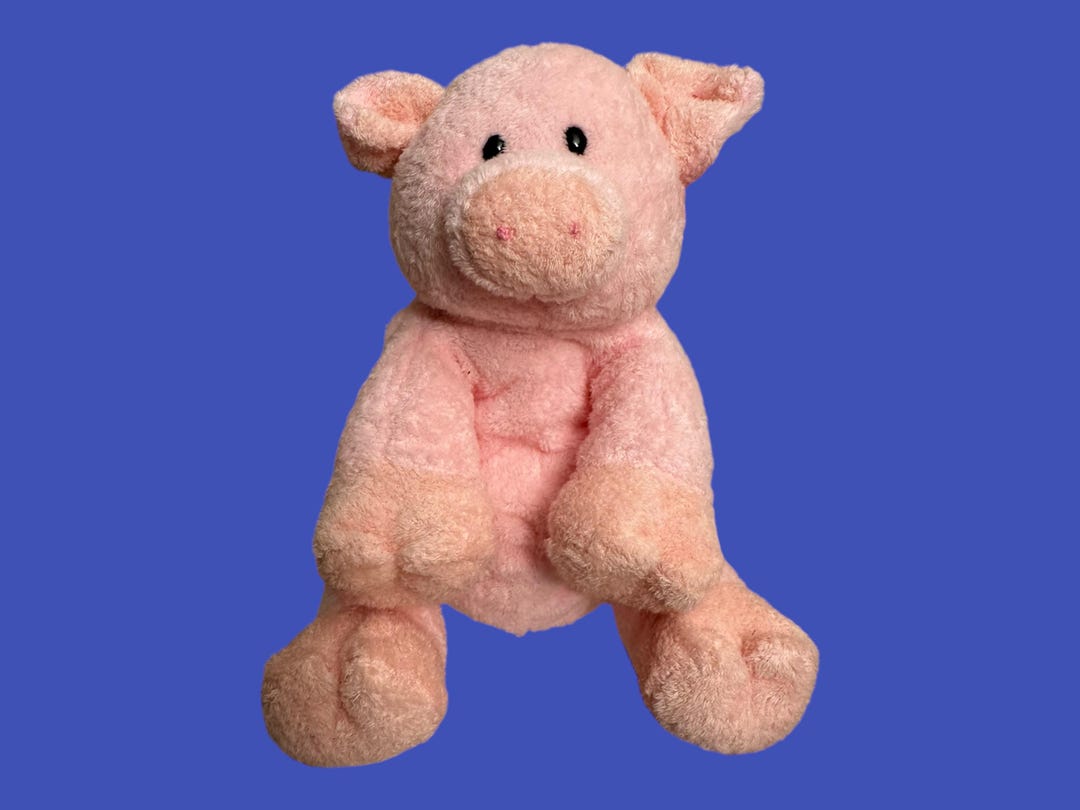 TY Pluffies - Piggy the Pink Pig (10") - Extremely Rare. Mint Condition ...