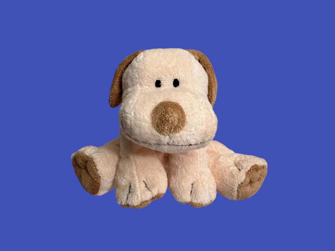 TY Pluffies - Plopper the Cream and Brown Dog (9"). Mint Condition. - Etsy