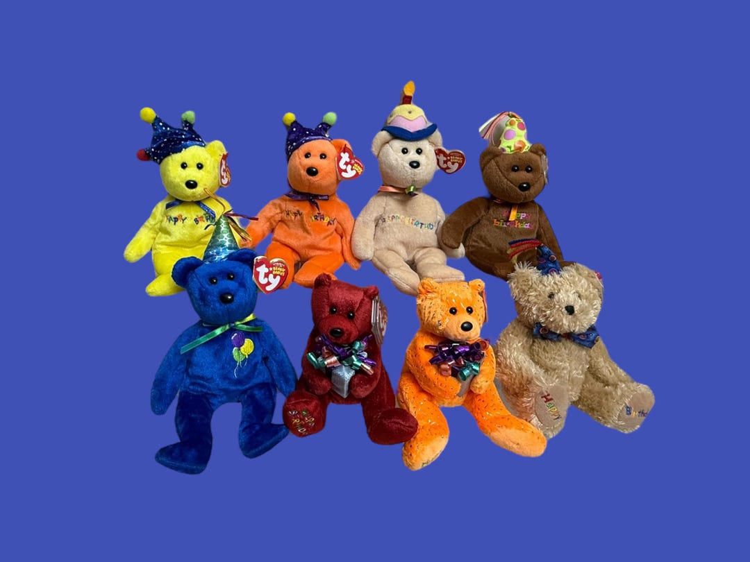 TY Beanie Babies - Happy Birthday Bears (7-9.5"). Mint Condition - Etsy
