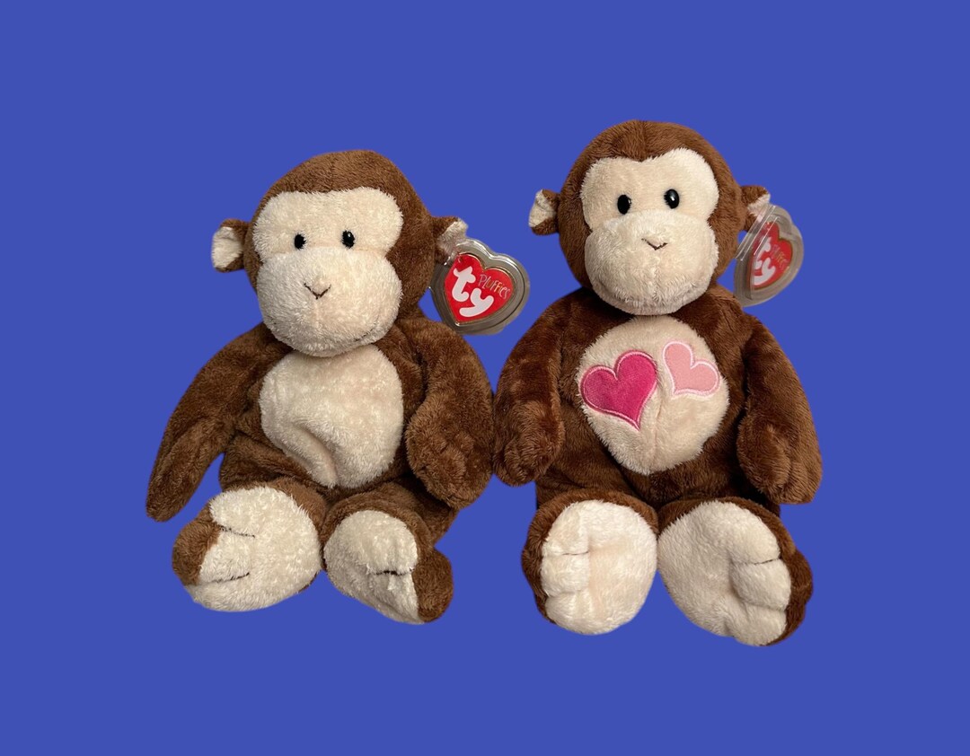 TY Pluffies - Dangles and Lovesy the Monkeys (10"). Mint Condition. One ...