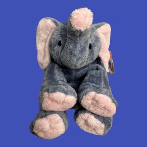TY Pluffies Winks the Grey and Pink Elephant 10. Mint Condition. - Etsy