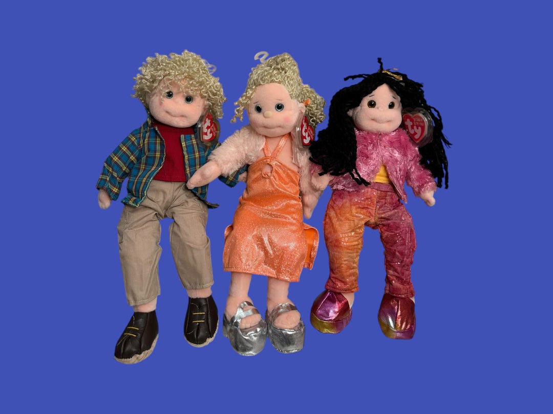 TY Beanie Boppers/kids - Rugged Rusty, Elegant Ellie and Darling Debbie ...