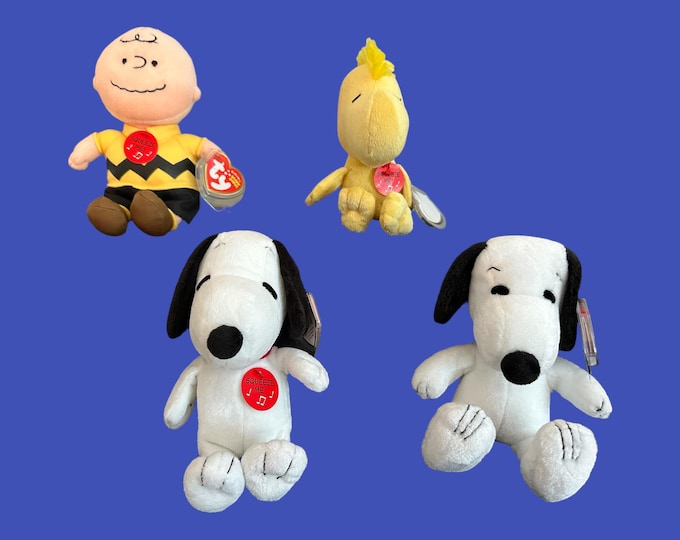 1990s Peanuts Snoopy Woodstock, Plush Toy, Applause, 6 Inches, Yellow Bird, Stuffed Animal ...