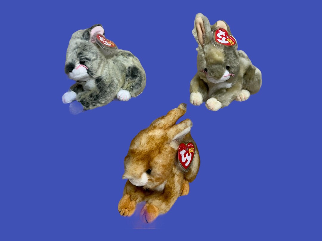 TY Beanie Babies - Winksy, Binksy or Minksy the Bunny Rabbits (6 ...