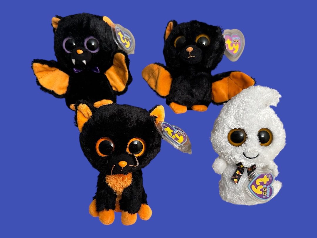 TY Beanie Boos - RARE Halloween Beanie Boos With Solid Eye Color (6 ...