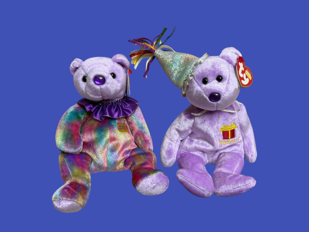 TY Beanie Babies - Happy Birthday Bears FEBRUARY (7" and 8.5") - Etsy