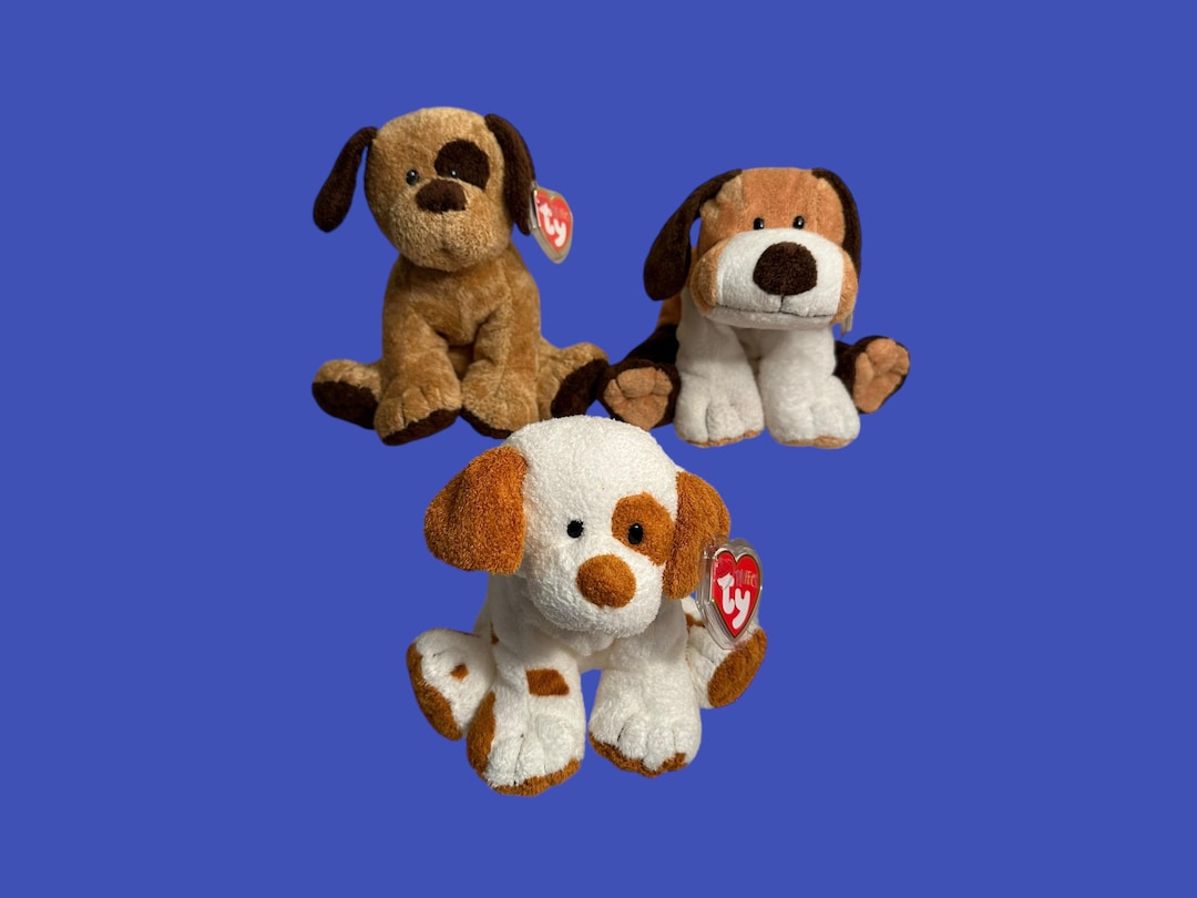 TY Pluffies - Barkers, Whiffer and Peppy the Dogs (9"). Mint Condition ...