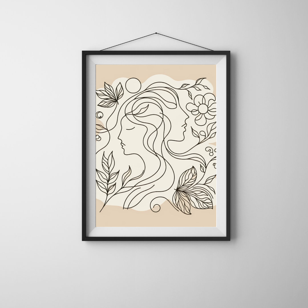 Bohemian Lines | Face Art | INSTANT DOWNLOADABLE PRINT - Etsy
