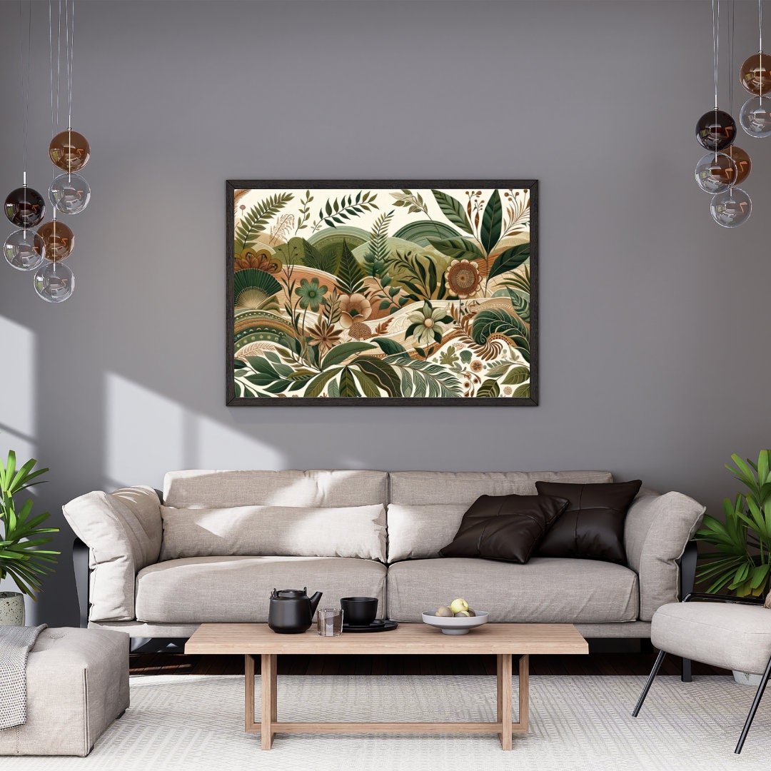 Boho Nature's Canvas | Botanical Art | INSTANT DOWNLOADABLE PRINT - Etsy