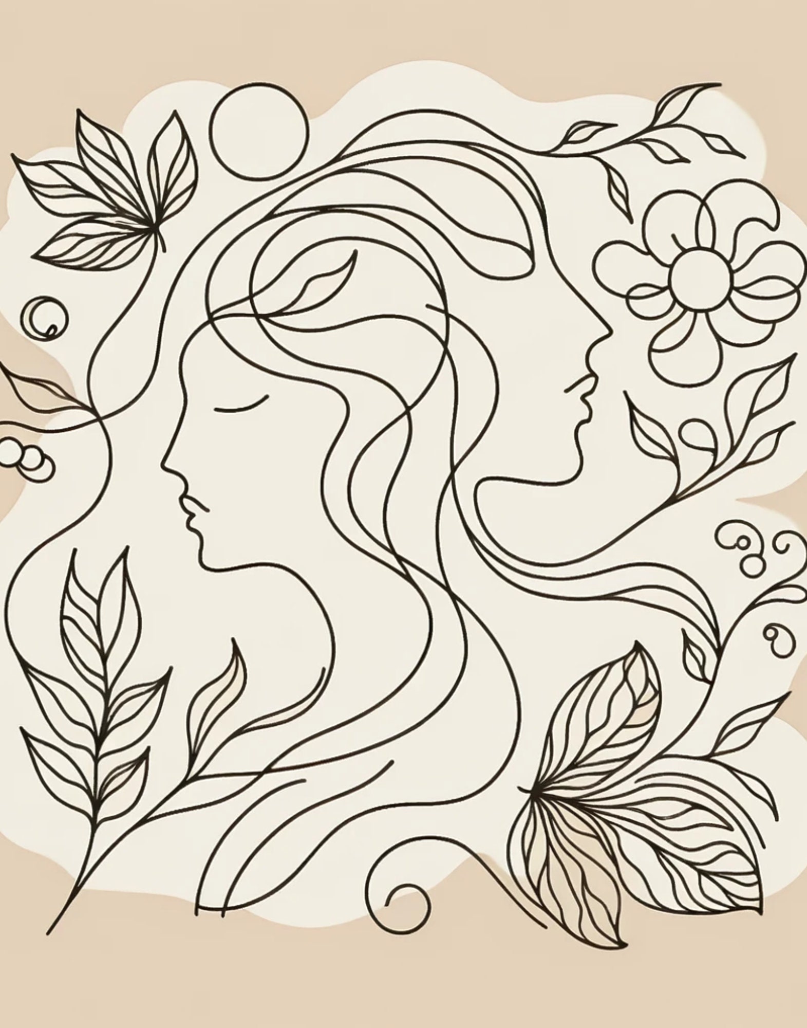 Bohemian Lines | Face Art | INSTANT DOWNLOADABLE PRINT - Etsy