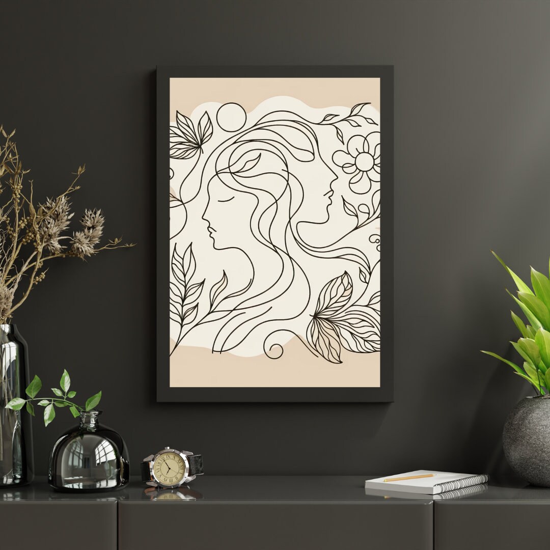 Bohemian Lines | Face Art | INSTANT DOWNLOADABLE PRINT - Etsy