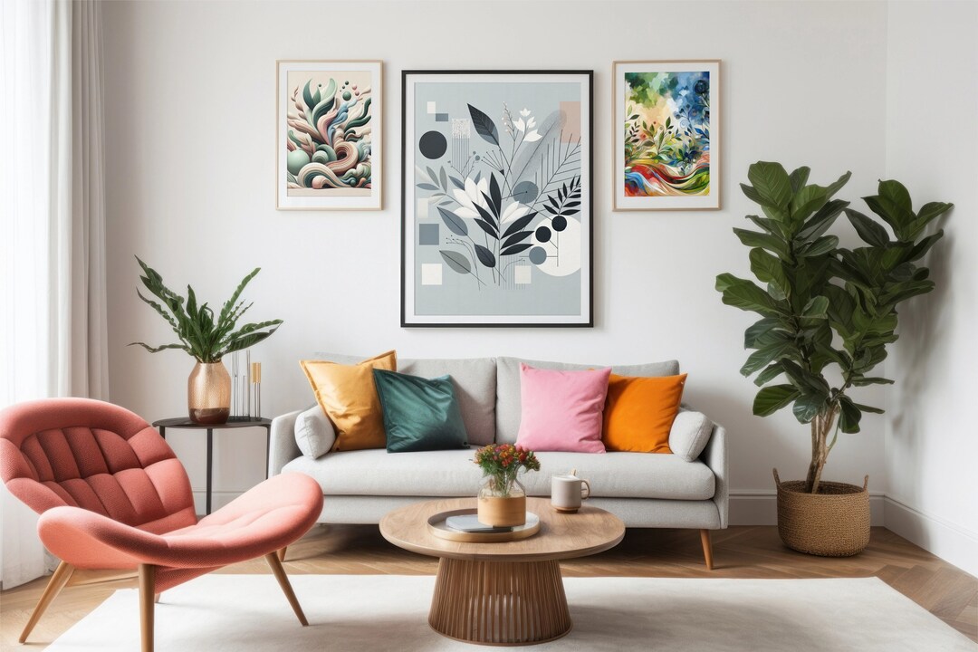 Geometric Flora | Simple Abstract Plant Art | INSTANT DOWNLOADABLE ...