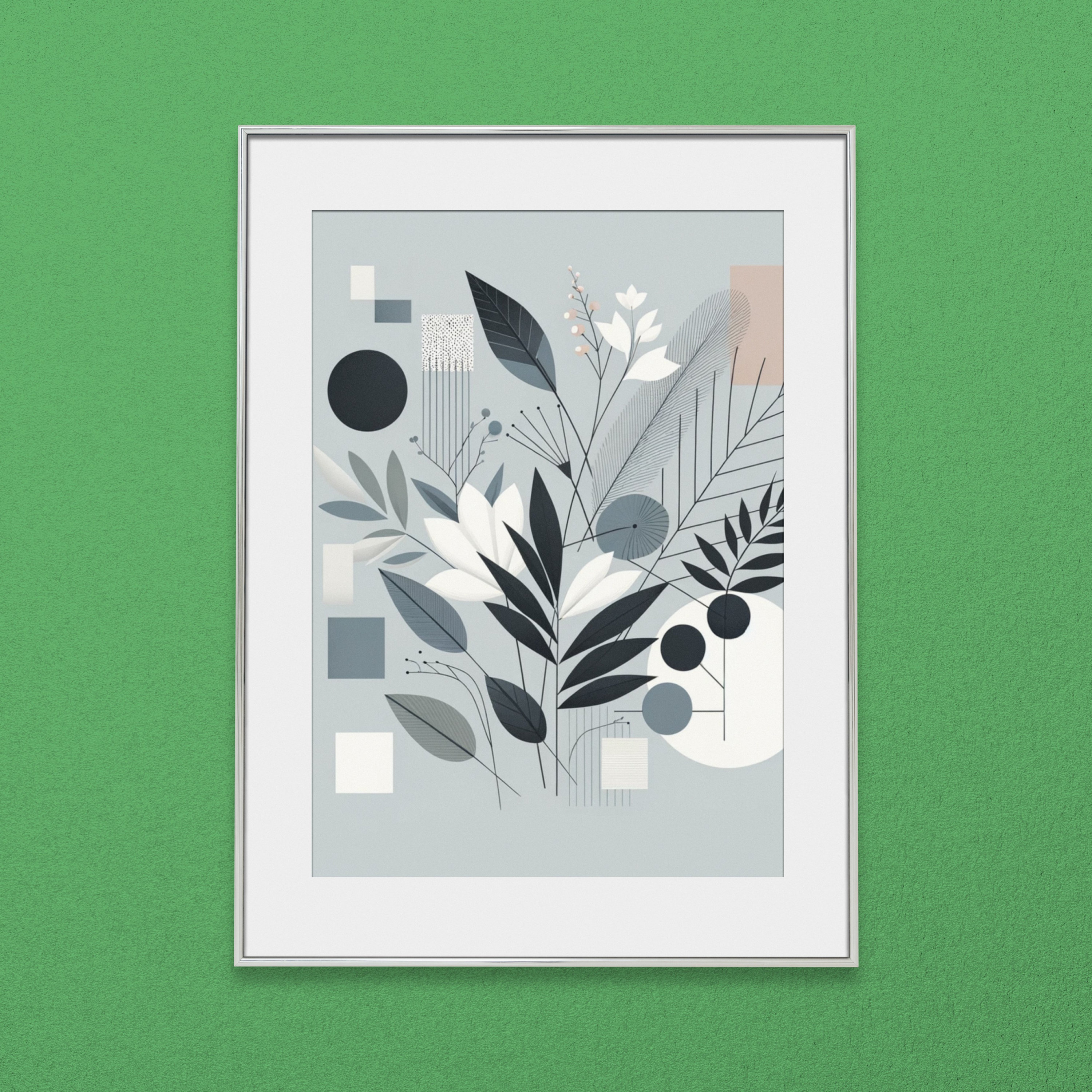 Geometric Flora | Simple Abstract Plant Art | INSTANT DOWNLOADABLE ...