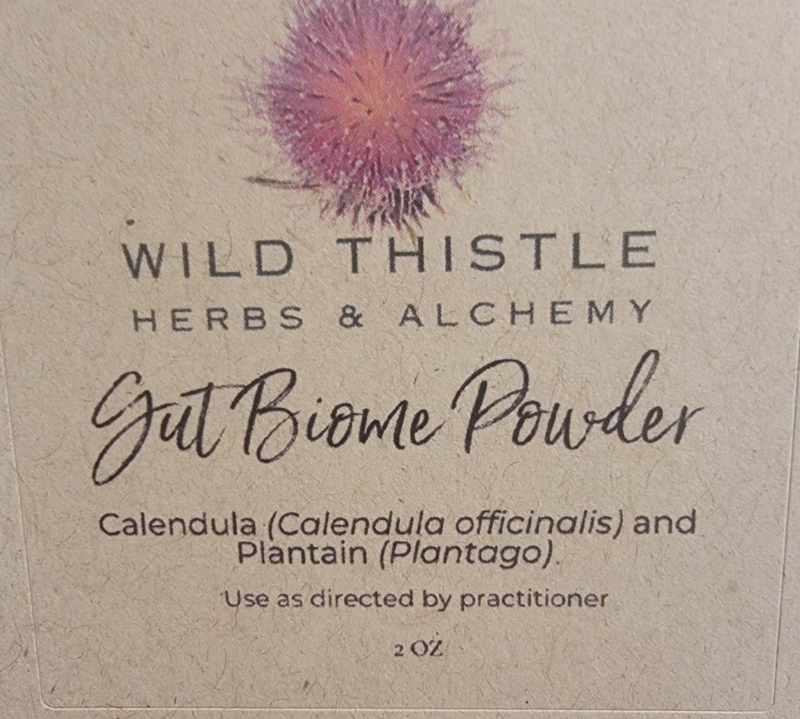 Gut Biome Powder – Plantain & Calendula Blend - Etsy
