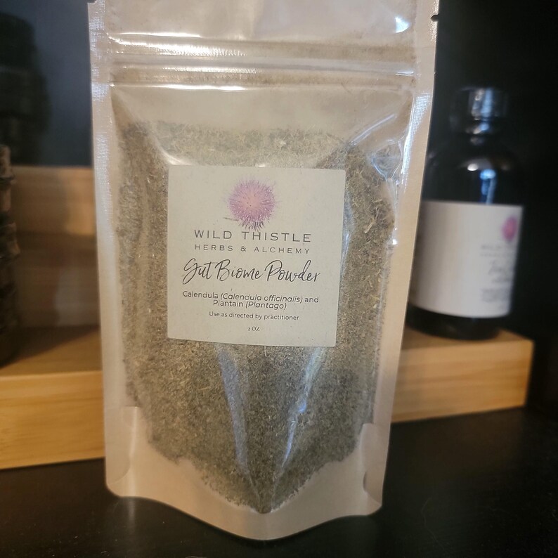 Gut Biome Powder – Plantain & Calendula Blend - Etsy