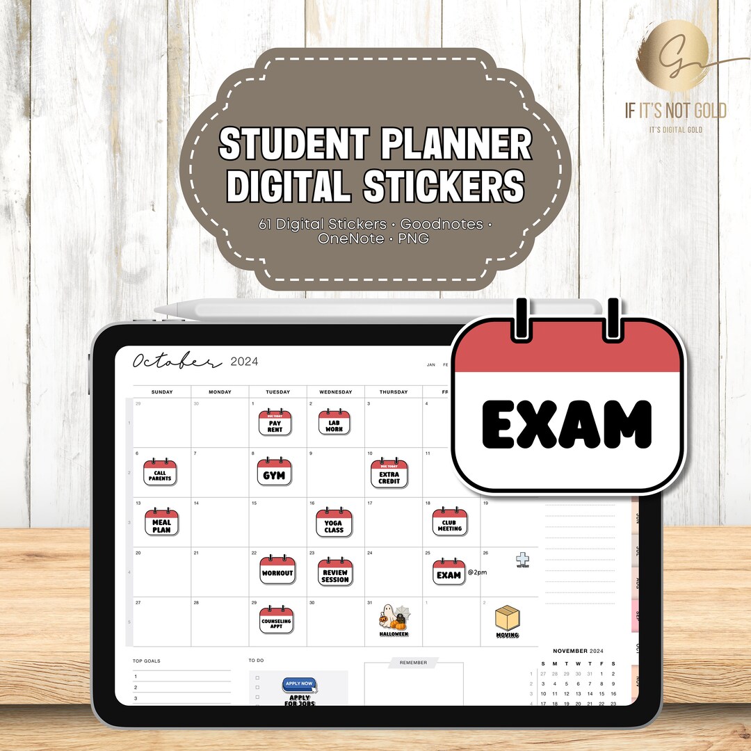 2024 Digital Planner Daily Stickers for Student, Teacher, Academic ...