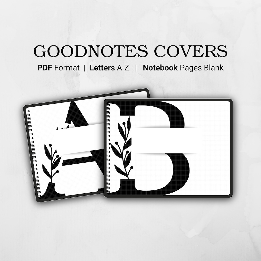 Digital Notebook, Black and White Spiral Notebook Cover With Simple ...