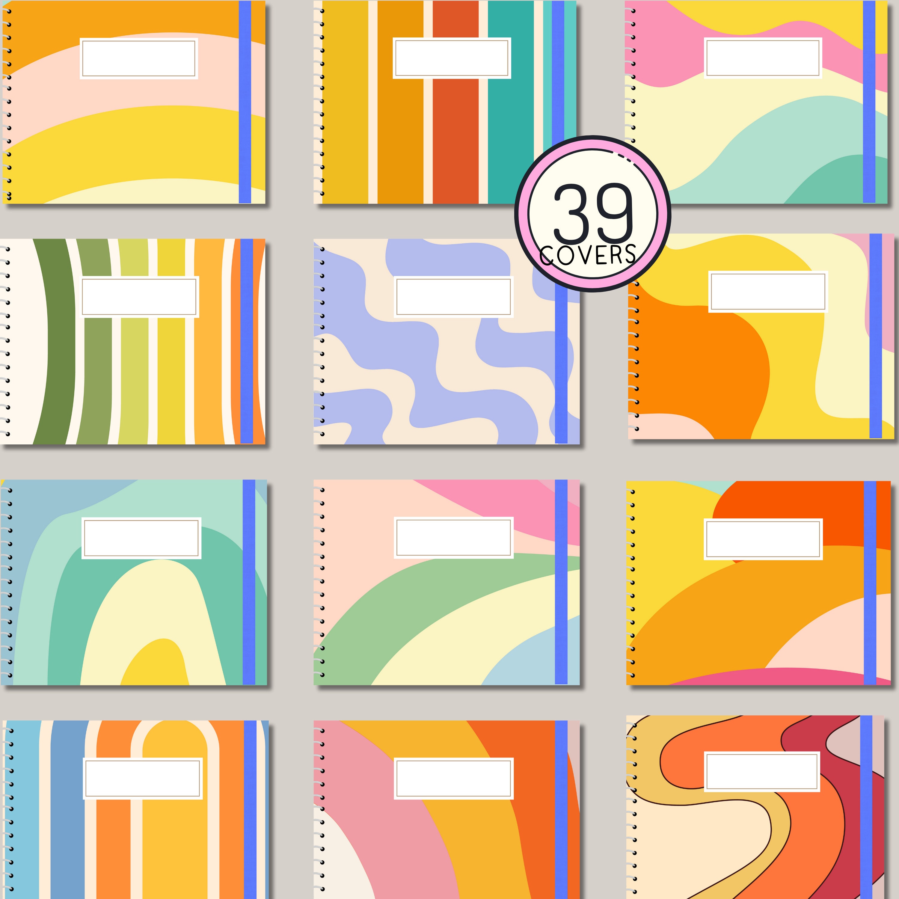 Spiral Notebook Cover Template | Cute Digital Notebook | Trendy Planner ...