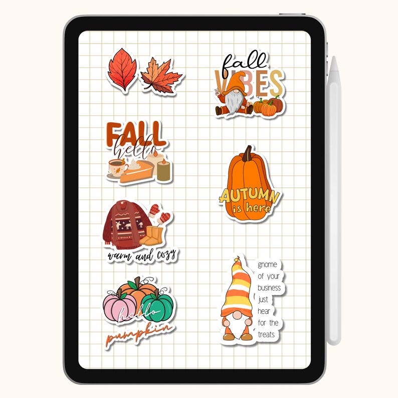 2024 Clipart Fall Digital Stickers for iPad Goodnotes Planner - High ...