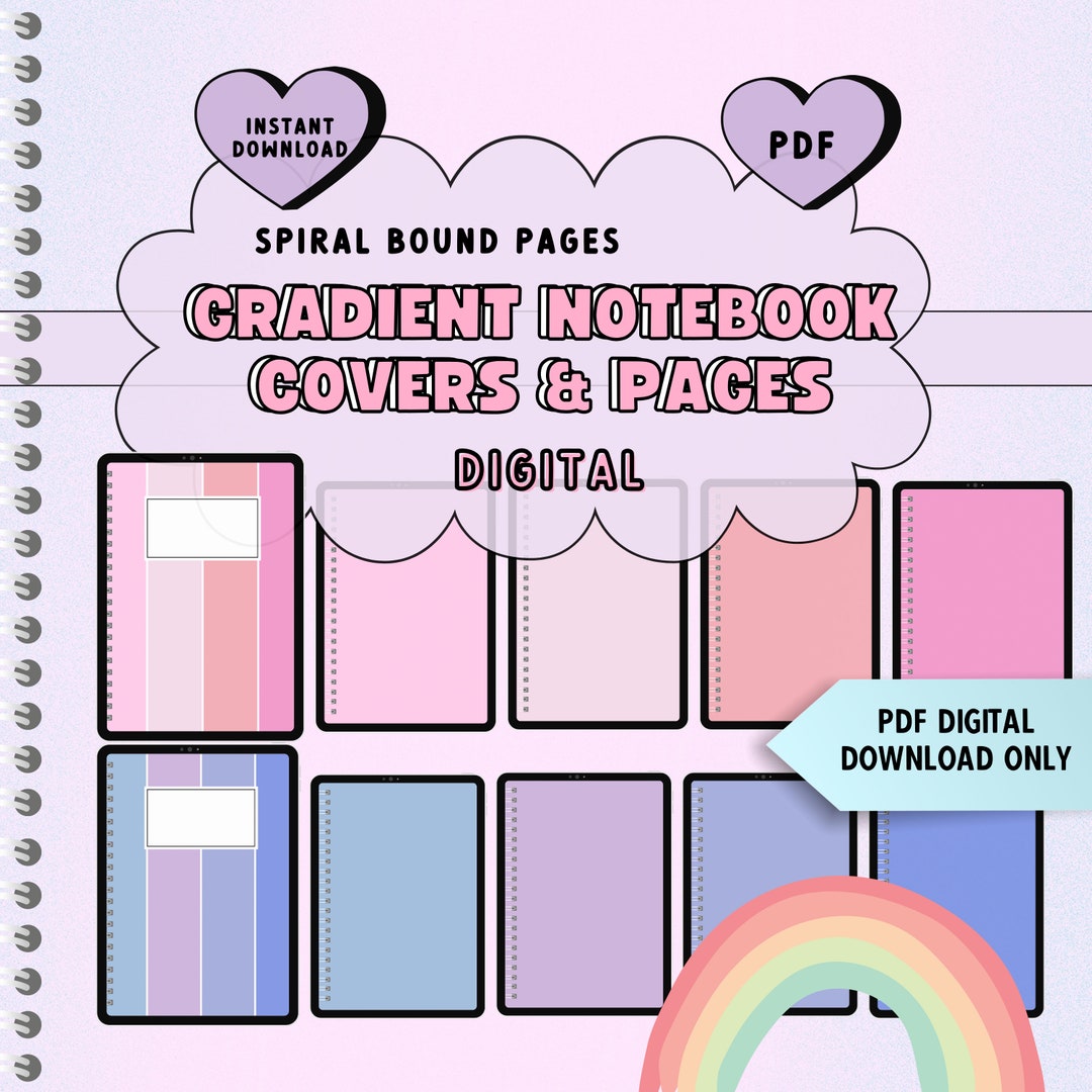 Colorful Digital Notebook, iPad Journal (PDF) - Etsy