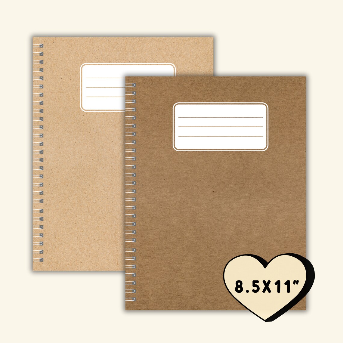 Brown Paper Digital Notebook Covers: Spiral Bound iPad Journal (PDF ...