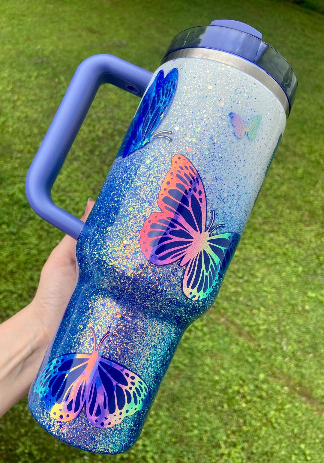 Butterfly Glittered Stanley- READY TO SHIP - Etsy