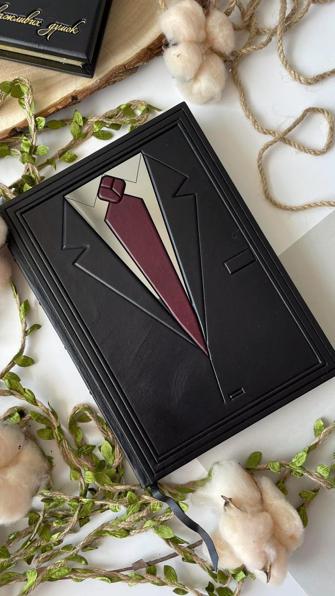 Handmade Leather Men’s Planner - Custom Journal With Silver and Red ...