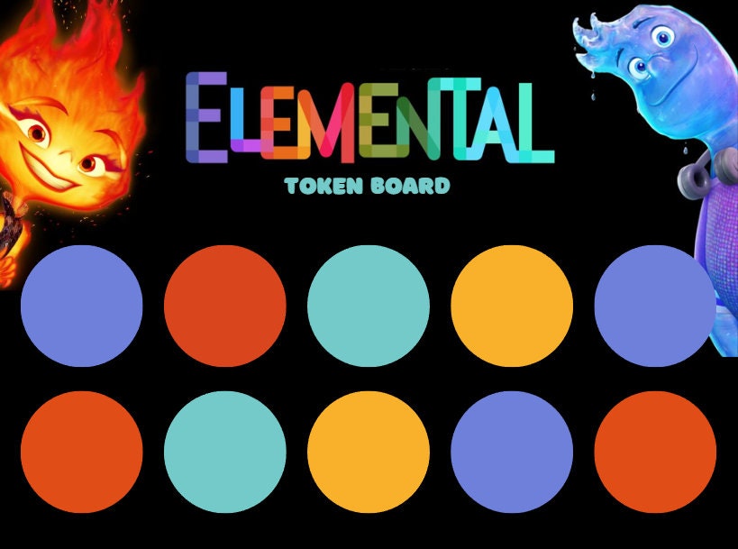 Elemental Kid's Reward Chart Printable - Etsy